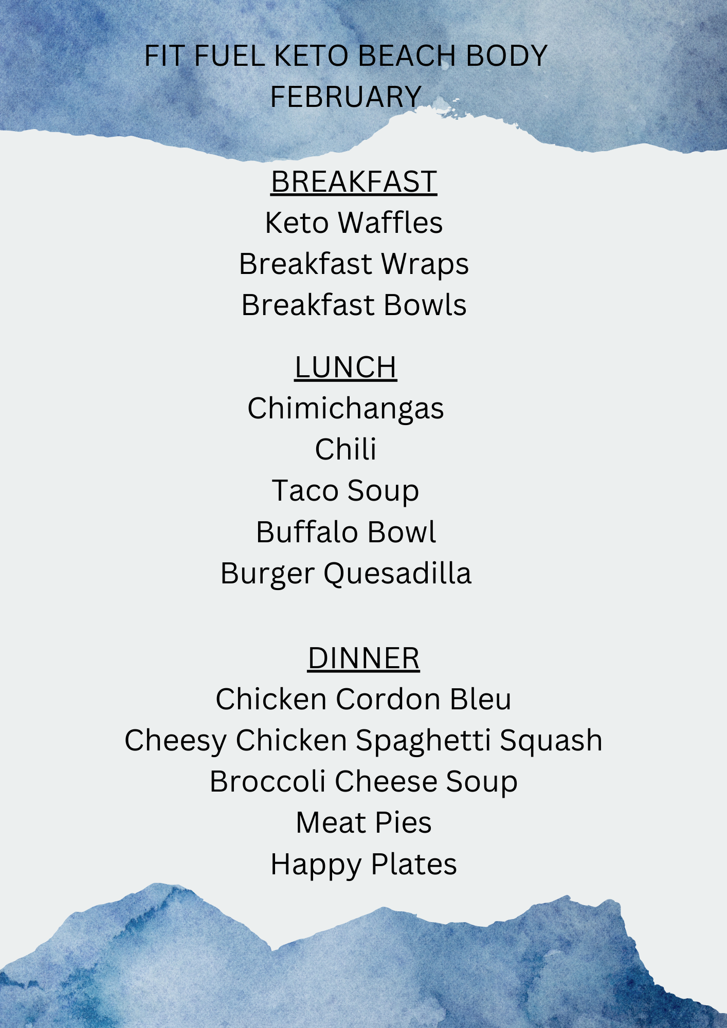 5-7 Day - Keto Beach Body Plans | SweetD's Fit Fuel